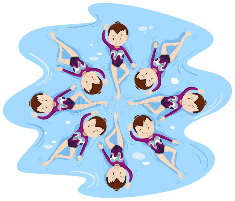 Synchronized Swimming Clipart