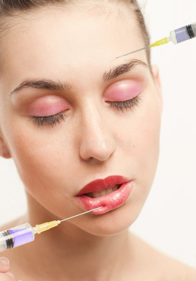 Woman with syringe stock photo. Image of injecting, human - 16705022