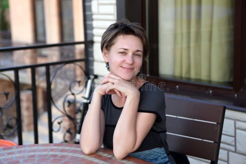 Woman at table stock photo. Image of lady, beauty, attractive - 96837016