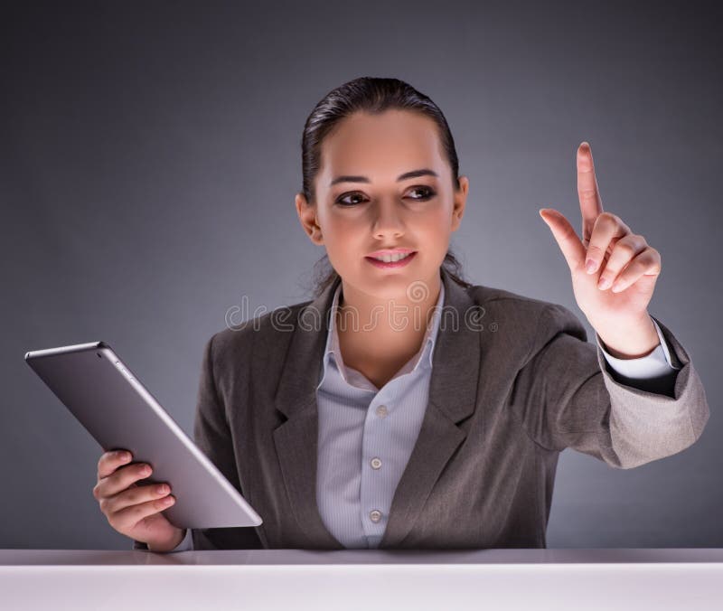 Woman with Tablet Computer in Business Concept Stock Photo - Image of ... Woman with Tablet Computer in Business Concept Stock Photo - Image of ...
