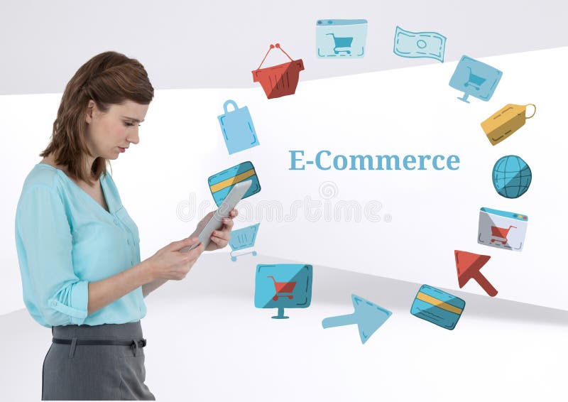 E Commerce Text Drawings Graphics Stock Illustrations – 3 E Commerce ...