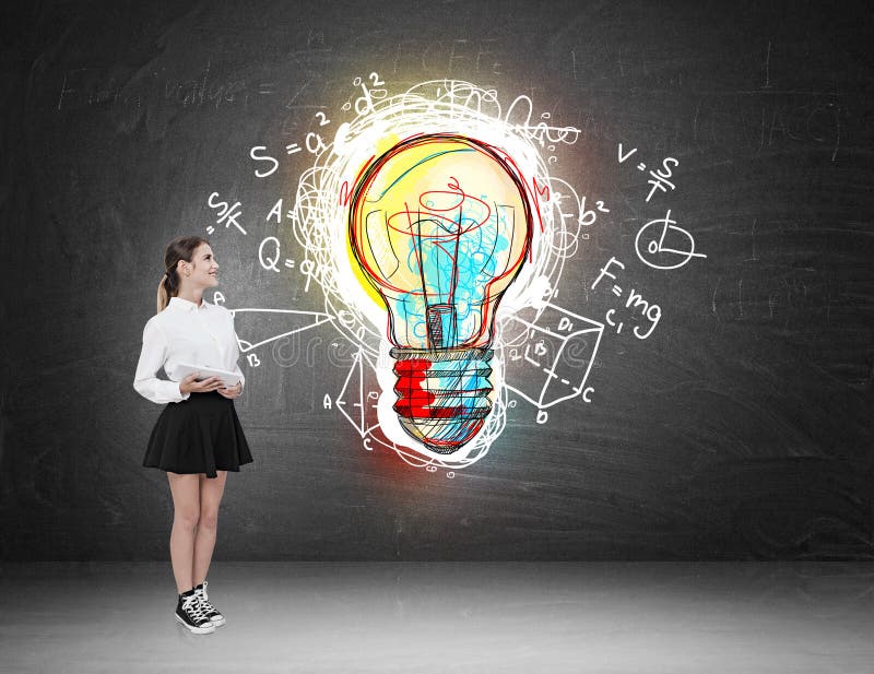 Woman Finding Solution for Challenging Problem Stock Photo - Image of ...