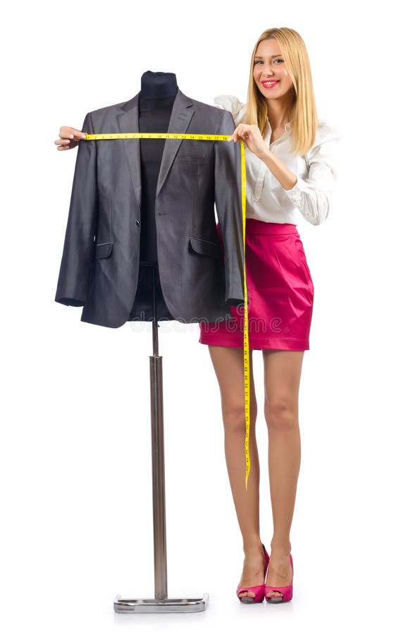 Woman tailor stock image. Image of dressmaker, centimeter - 35814597
