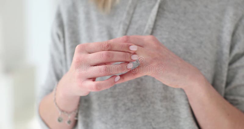 Woman Takes Wedding Ring Off Finger Stock Video - Video of takes ...