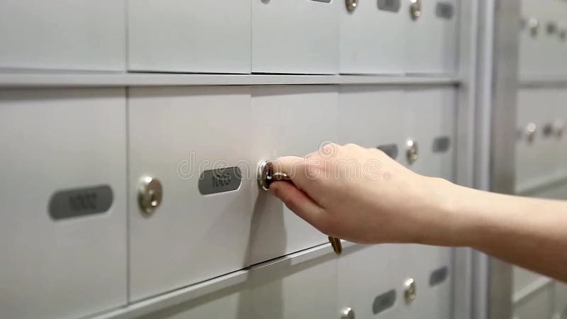 Woman Taking a Mail from Her Mailbox Stock Video - Video of container ...