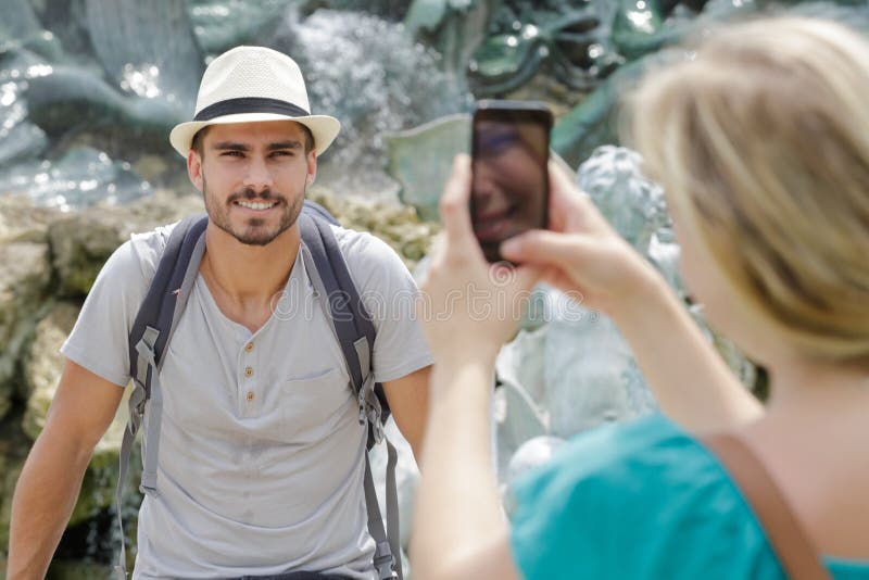 Woman taking photo friend stock photo. Image of toast - 152588634