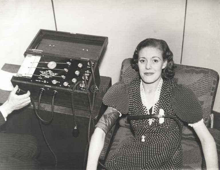 Woman Taking a Polygraph Test Stock Photo - Image of chair, ov067: 77560708