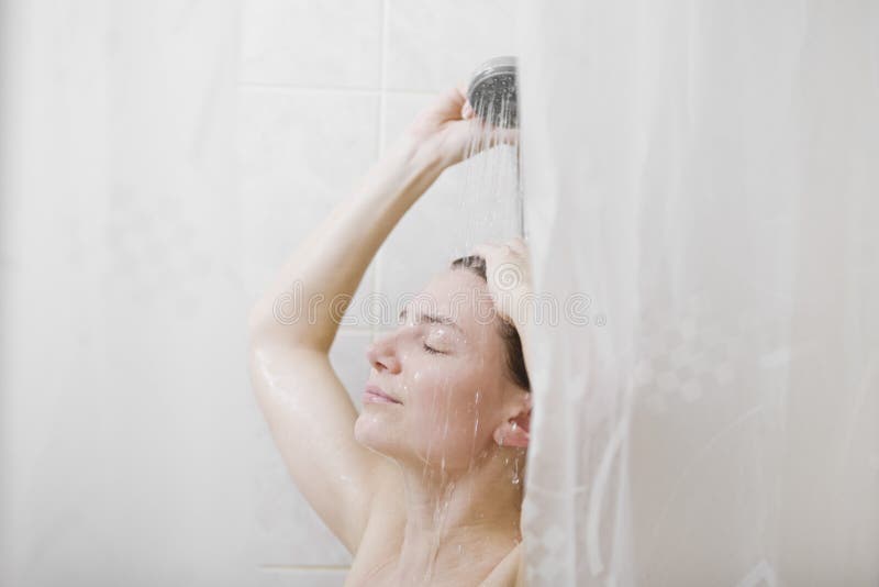 Cute woman take shower stock photo. Image of person, clean - 30517242