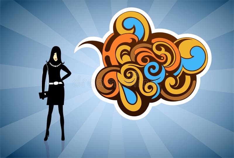 Woman talking stock vector. Illustration of artistic - 27264693