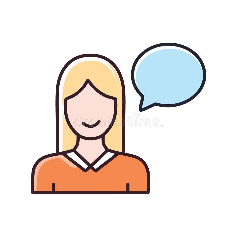 Woman Talking Bubble. Smiling Woman with a Speech Bubble, Representing ...