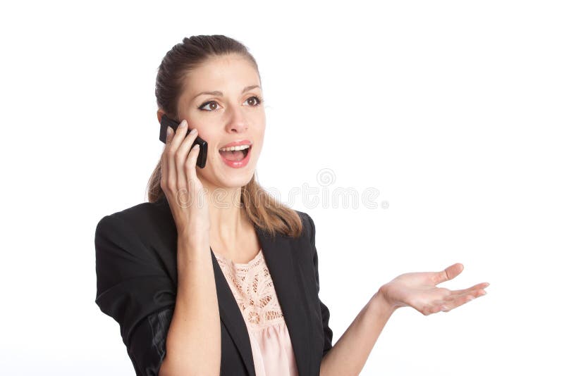 Woman Talking on a Mobile Phone Stock Photo - Image of adult, lady ...