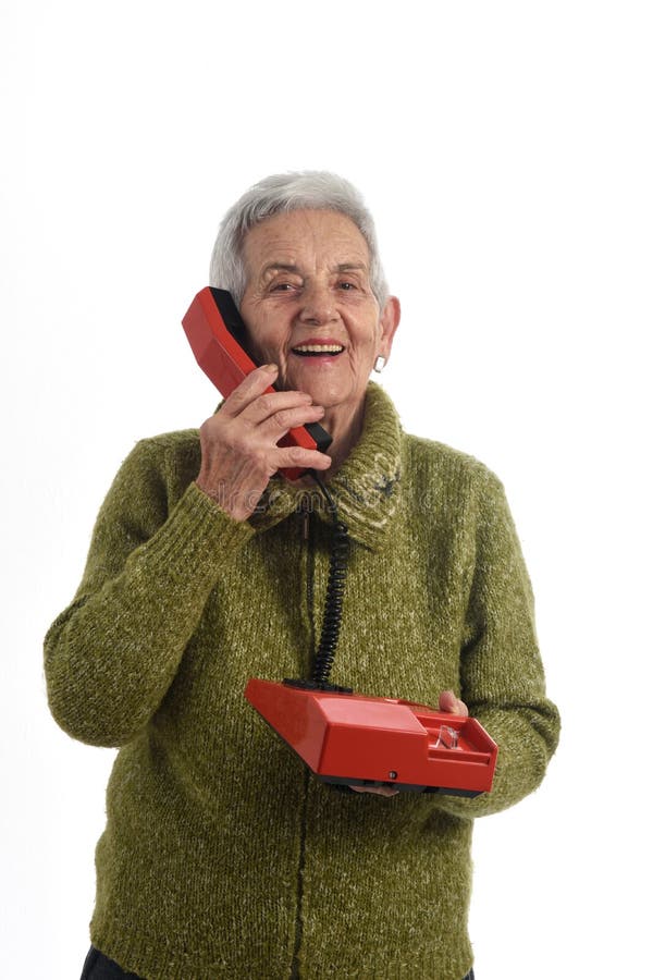 Woman talking on old phone stock image. Image of lady - 176727947