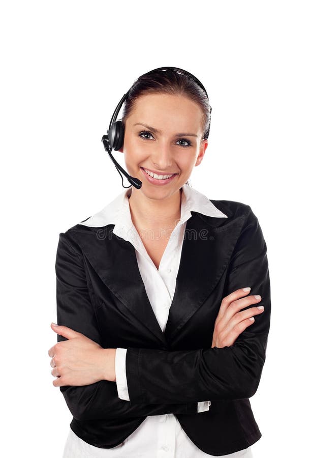Woman Talking by Phone As Customer Service Stock Photo - Image of girl ...
