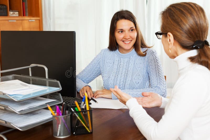 Woman Talking To Caseworker Stock Photos - Free & Royalty-Free Stock ...