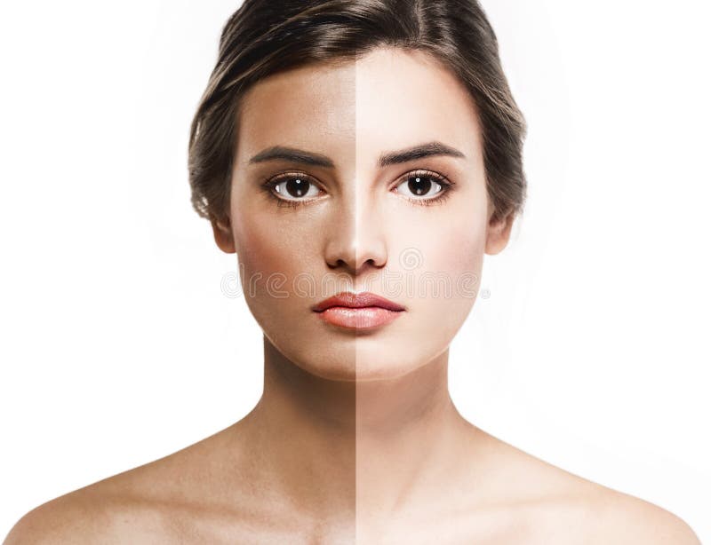 532 Female Half Tan Face Stock Photos - Free & Royalty-Free Stock ...