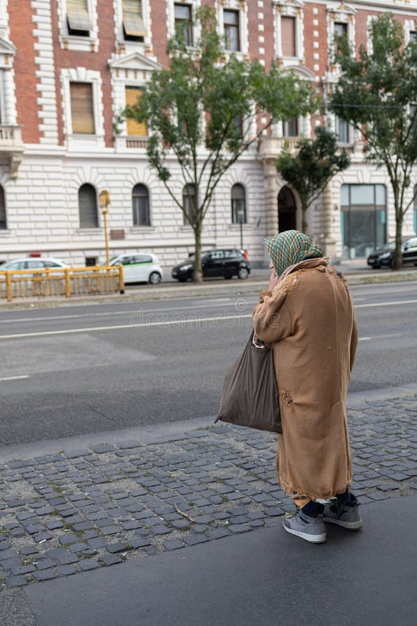 Woman in Tattered Clothing by the Roadside Editorial Photo - Image of ...