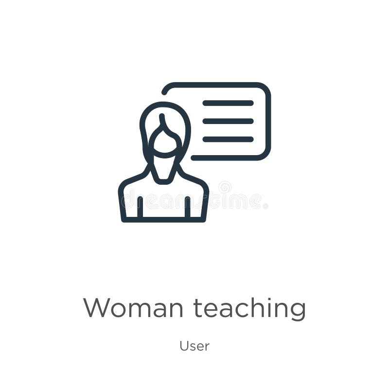 Woman Teaching Icon Vector. Trendy Flat Woman Teaching Icon from User ...