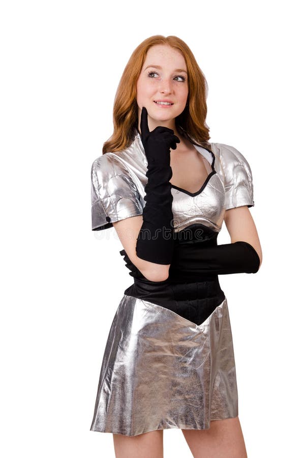 Woman in Tech Concept Isolated Stock Image - Image of beauty ...