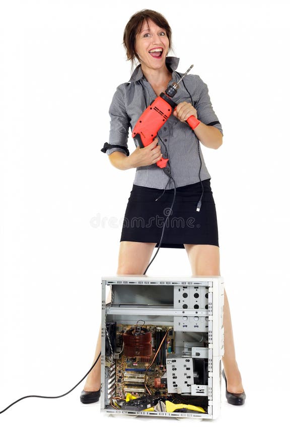 Woman technophobia stock photo. Image of anger, grimacing - 26792350