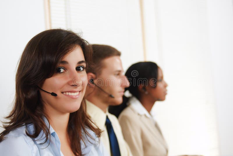 Woman telephone operator stock photo. Image of call, helpline - 21752898