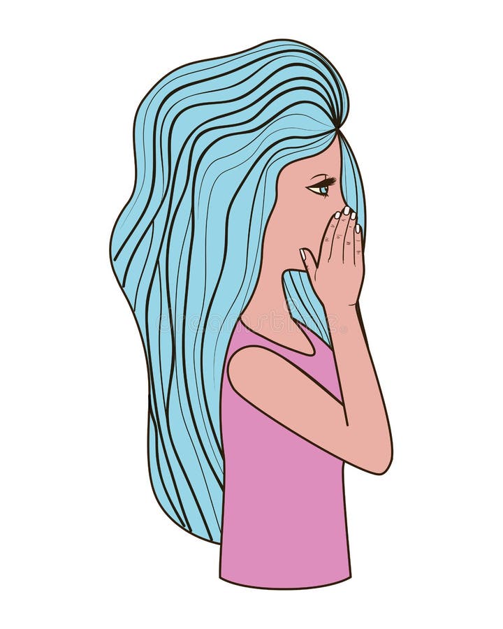 Woman Telling a Secret Avatar Character Stock Vector - Illustration of ...