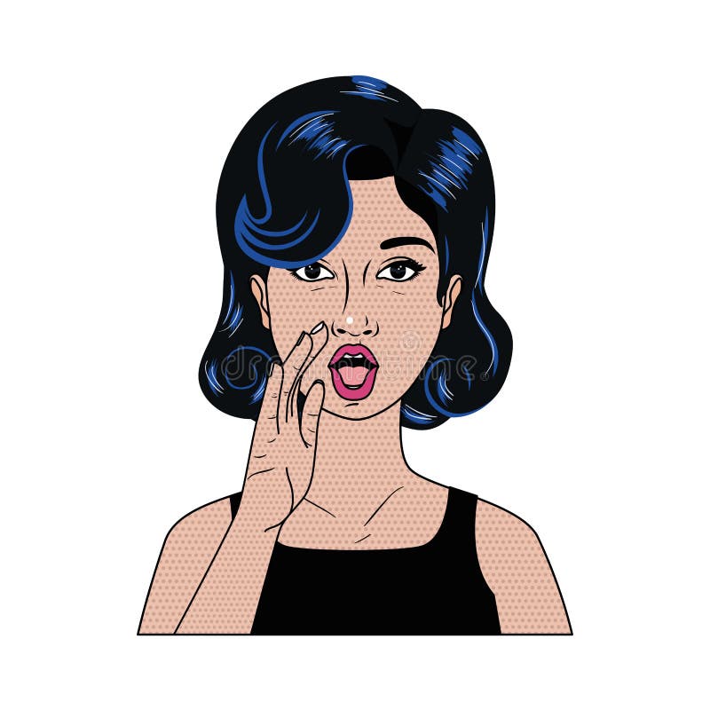 Woman Telling a Secret Avatar Character Stock Vector - Illustration of ...