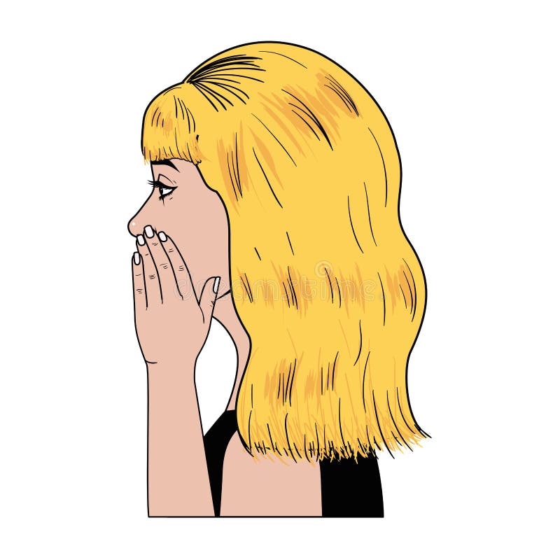 Woman Telling a Secret Avatar Character Stock Vector - Illustration of ...