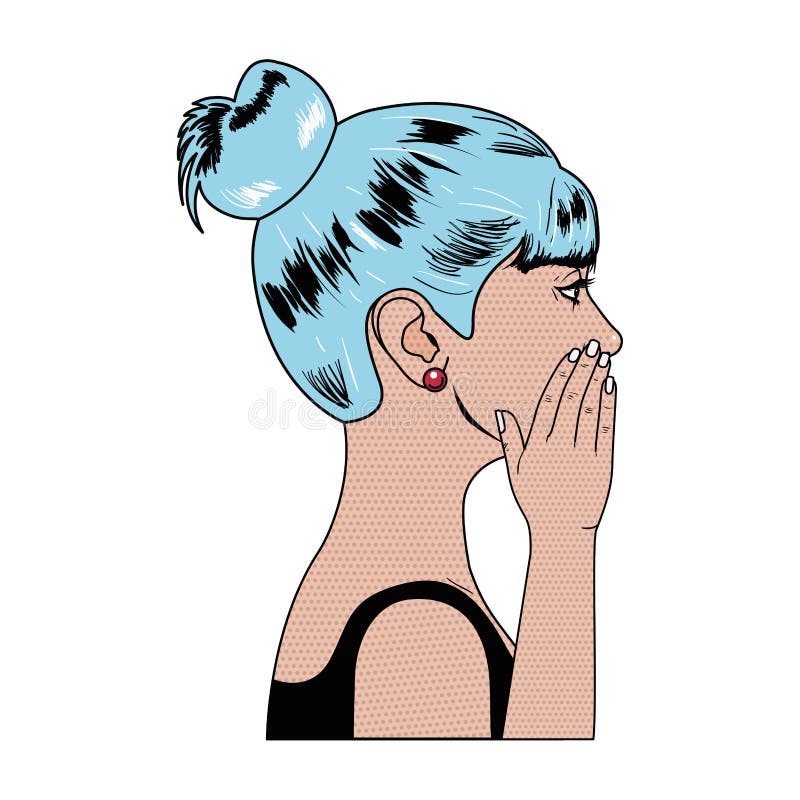 Woman Telling a Secret Avatar Character Stock Vector - Illustration of ...