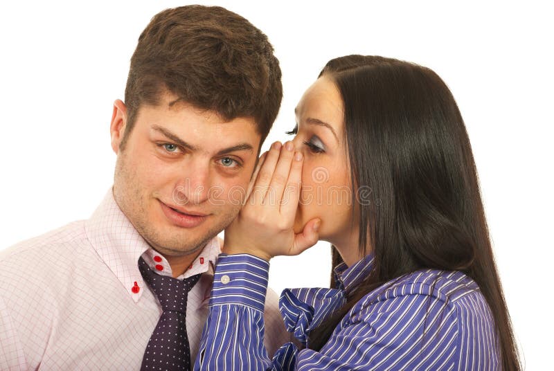 Woman Telling a Secret stock image. Image of businessman - 10690111