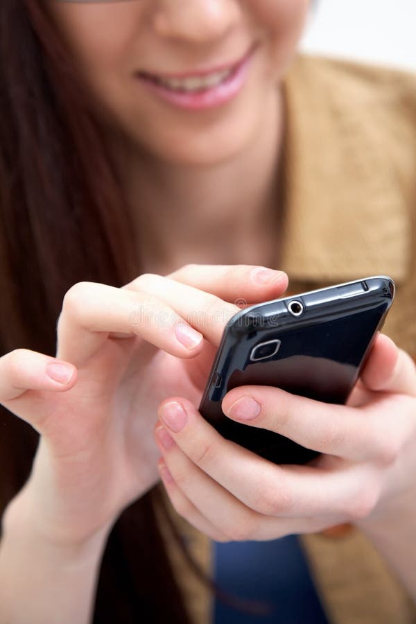 Woman text messaging stock photo. Image of cell, people - 24340522