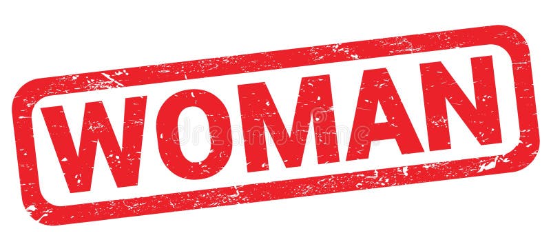 WOMAN Text Written on Red Rectangle Stamp Stock Illustration ...