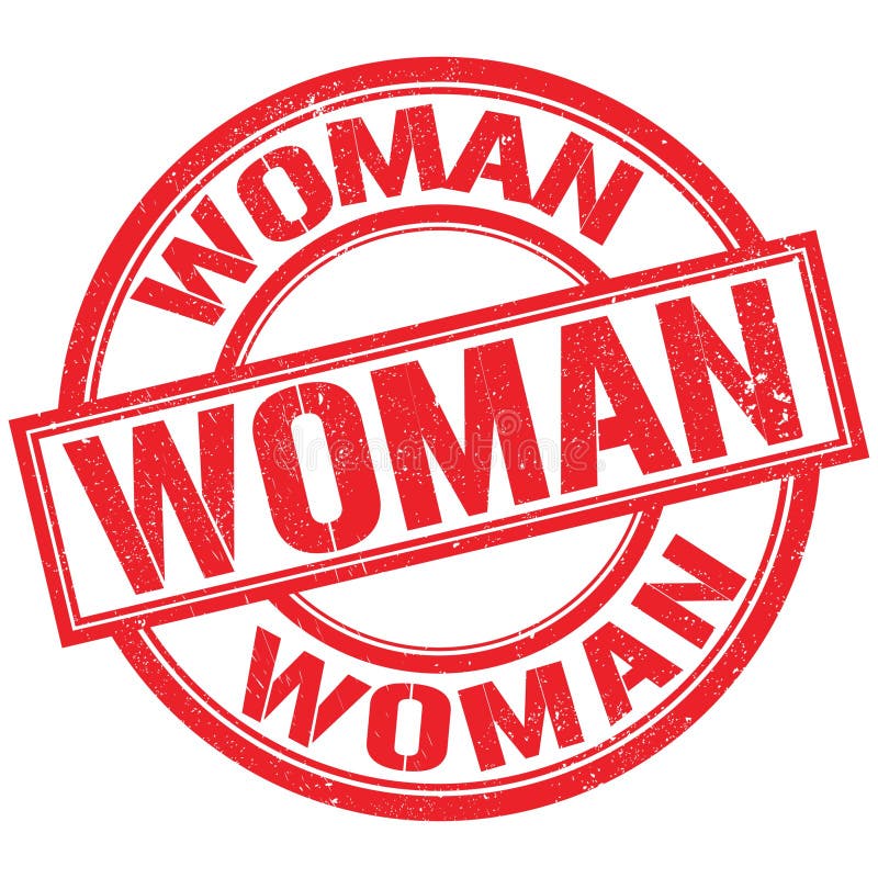 WOMAN Text Written on Red Stamp Sign Stock Illustration - Illustration ...