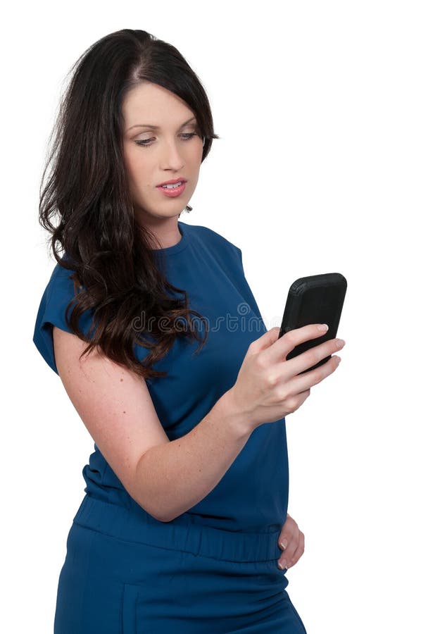 Woman Texting on a Smartphone Stock Image - Image of model, communicate ...