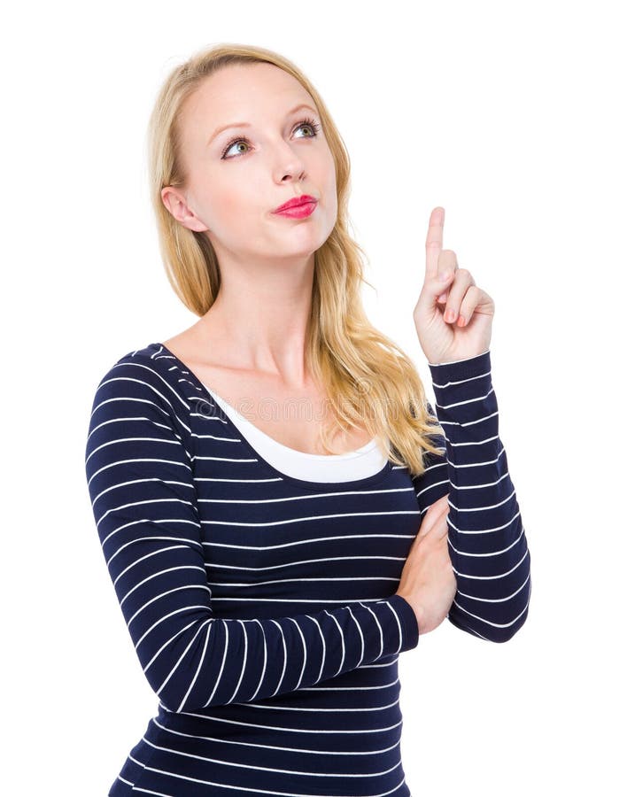 Beautiful Young African Black Woman Think Stock Photo - Image of ...