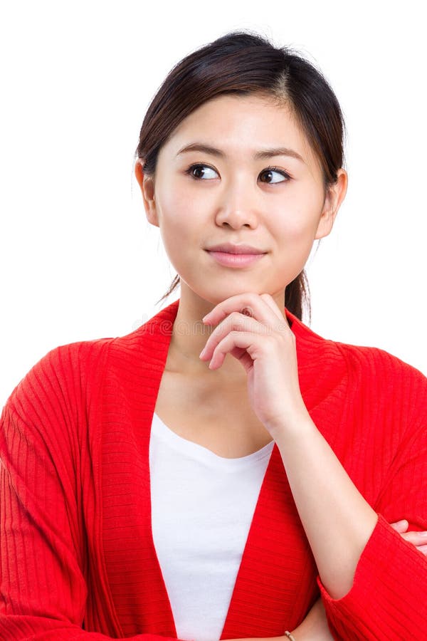 Woman think stock photo. Image of female, company, human - 41411112