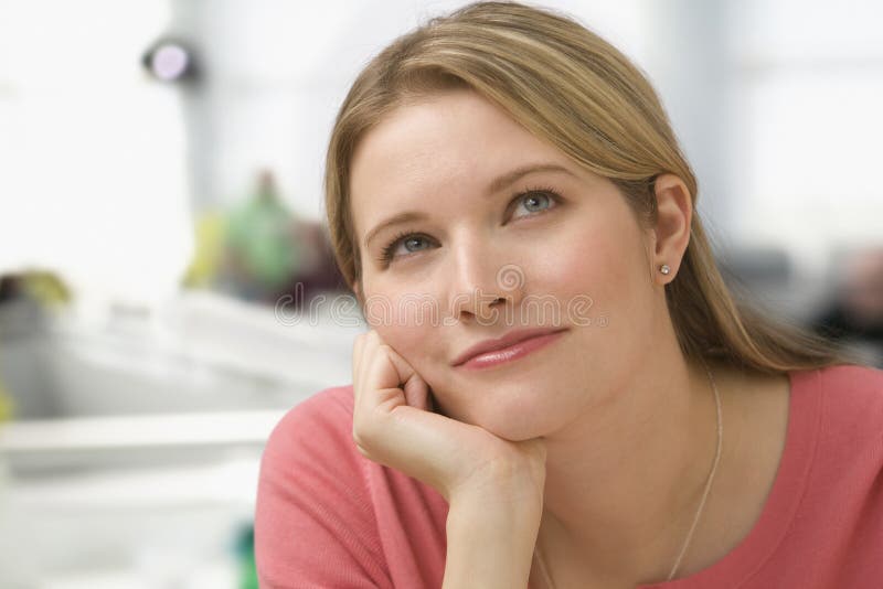 Woman Thinking stock photo. Image of gorgeous, looking - 14647116