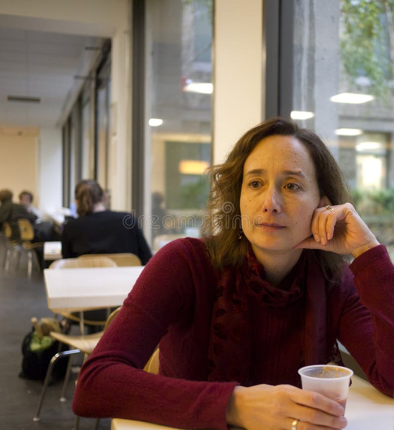 Woman Thinking stock image. Image of deep, ponder, drink - 22116481