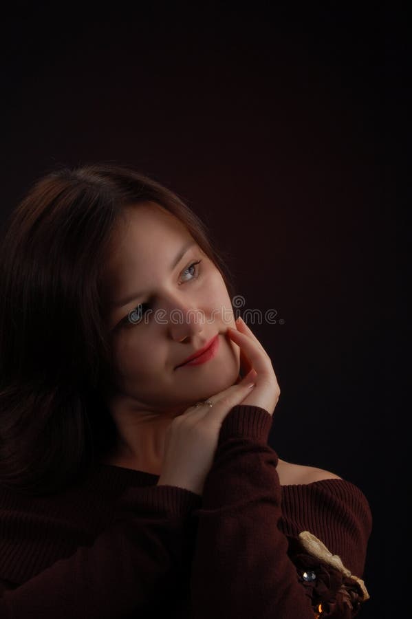 A woman thinking stock image. Image of concentration, lifestyles - 3179657