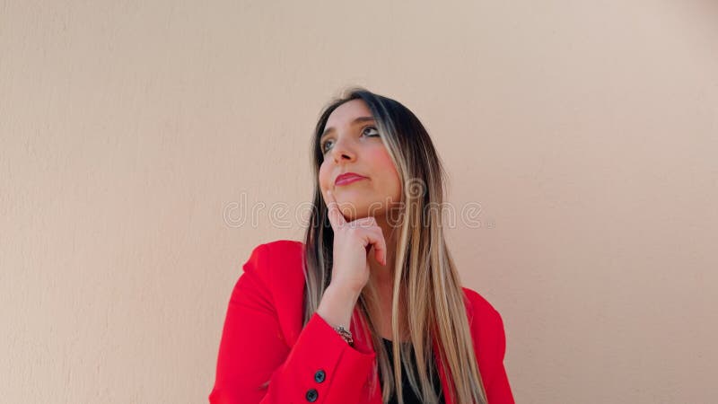 Woman, Thinking and Work from Home with Tablet Data Analytics, Ideas or ...