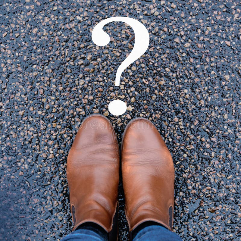 Woman is Thinking, Question Marks on the Road, Brainstorming and ...