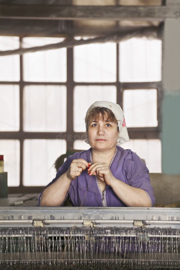 Woman with thread stock photo. Image of smock, occupation - 53959870