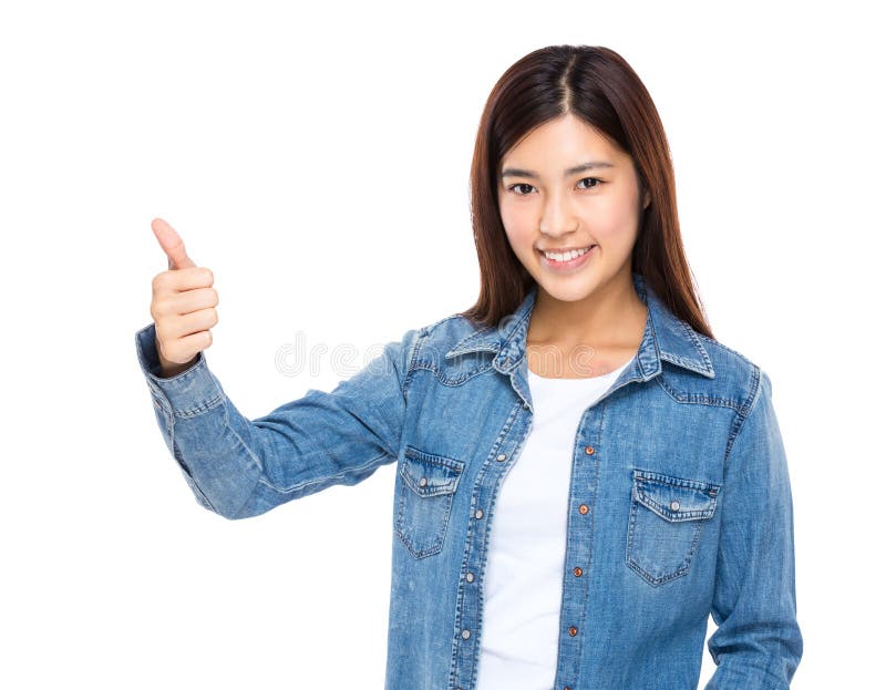 Woman with thumb up stock photo. Image of beautiful, person - 43361418