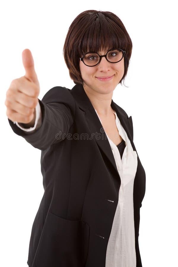 Woman thumb up stock photo. Image of vision, happy, girl - 89905934
