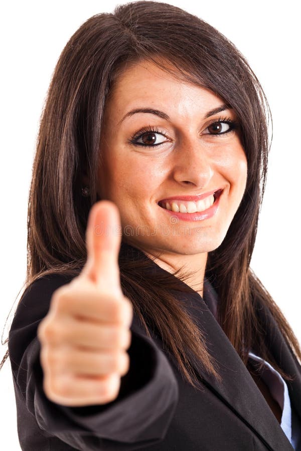 Woman thumbs up stock image. Image of expression, businesswoman - 20841373