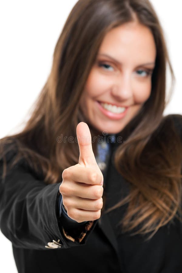 Woman thumbs up stock photo. Image of girl, thumbs, good - 26612512