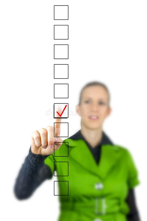 Man ticking a check box stock image. Image of question - 36725927