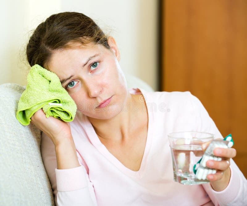 Woman Tired of Problems Having Headache Stock Photo - Image of girl ...