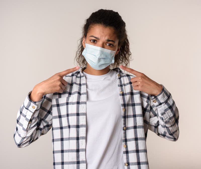 Woman is Tired To Breathe through the Mask Stock Photo - Image of sars ...