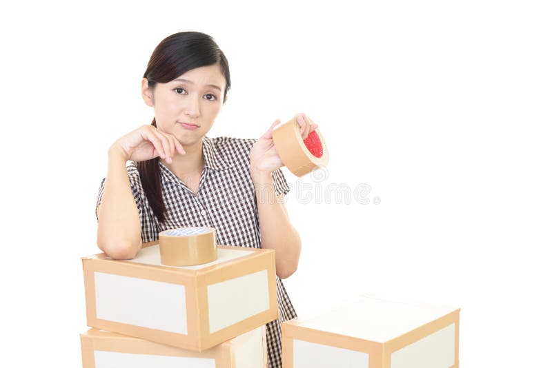Woman to the moving stock image. Image of cleaning, depression - 91163225