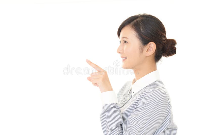 Woman To Point at Something Stock Image - Image of beautiful, health ...